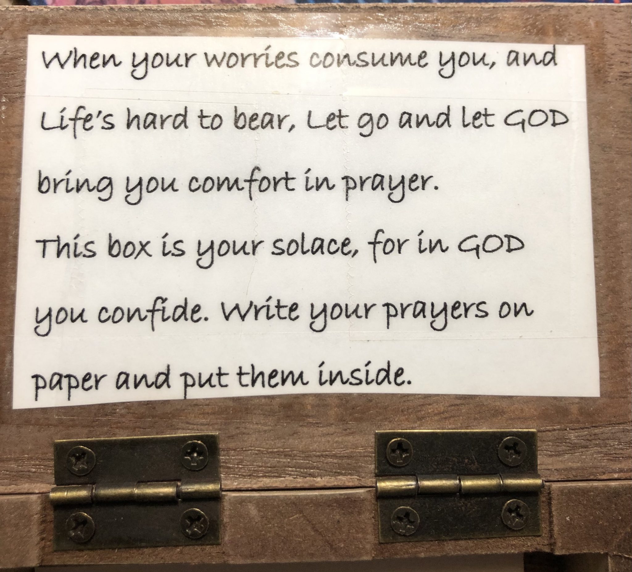 Prayer Boxes – www.CDA330.org